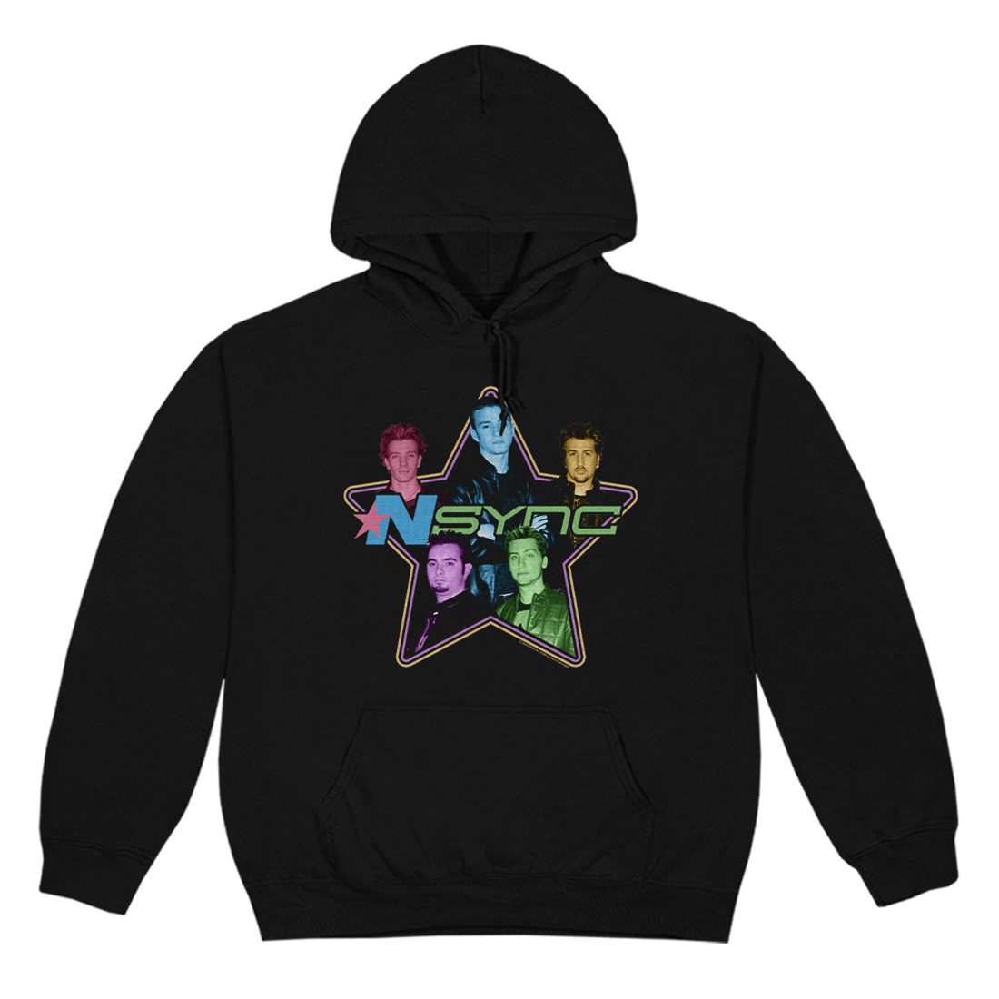 Retro Neon Logo Black Pullover - NSYNC UK